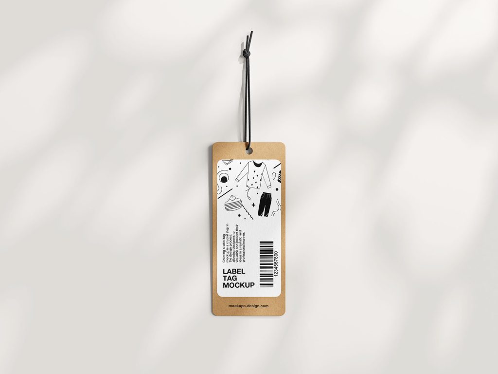 Free rectangle label tag mockup - Mockups Design