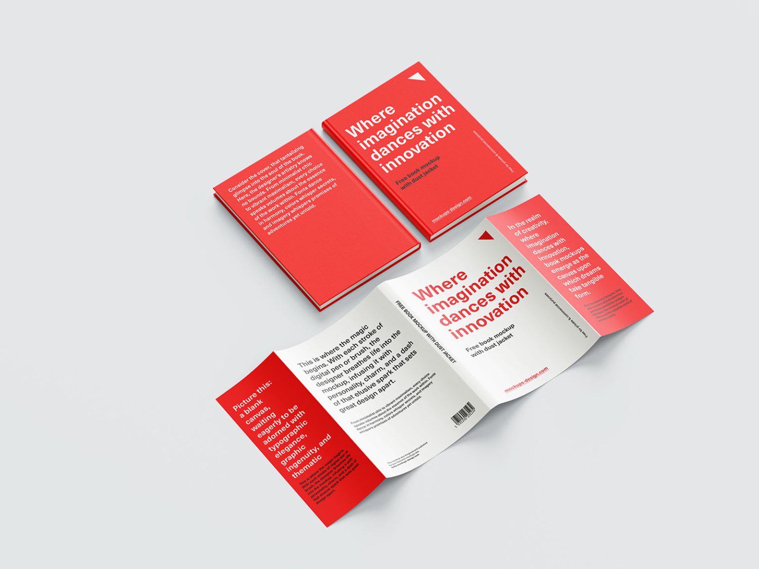 Book with dust jacket mockup - Mockups Design