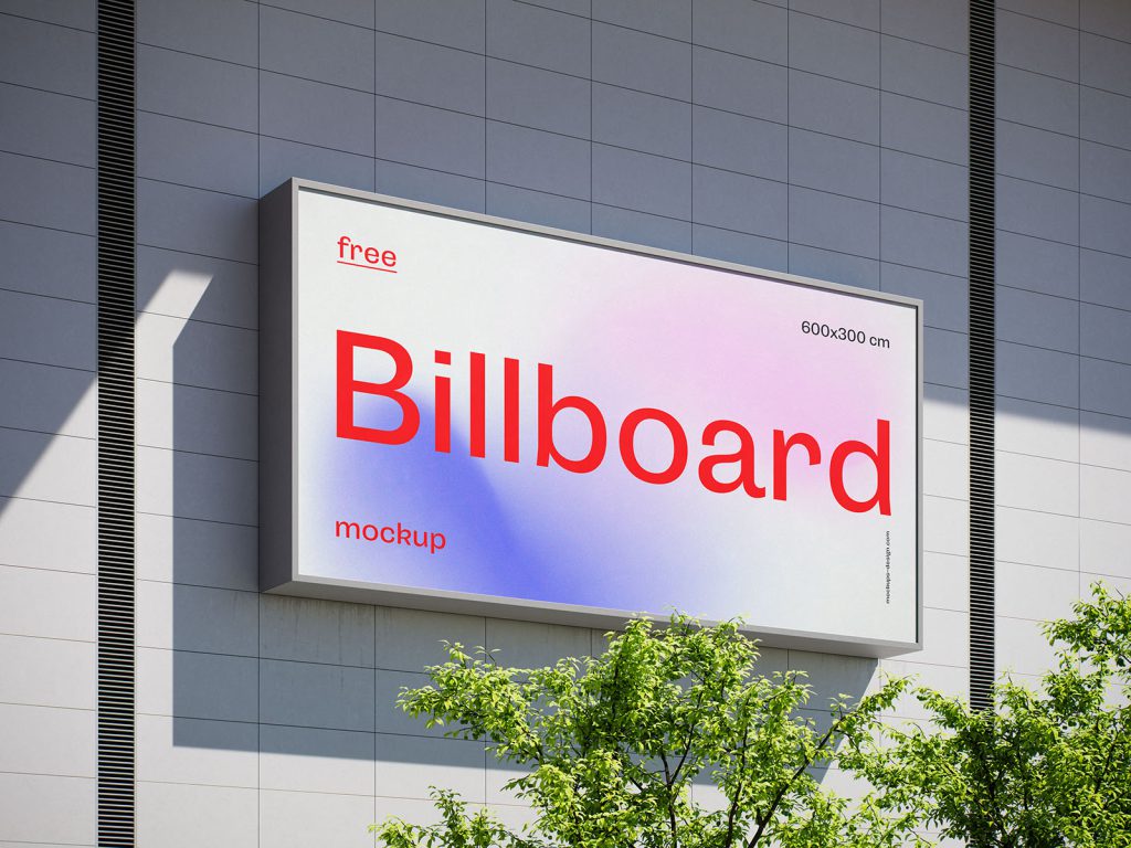 Billboard on the builiding mockup - Mockups Design