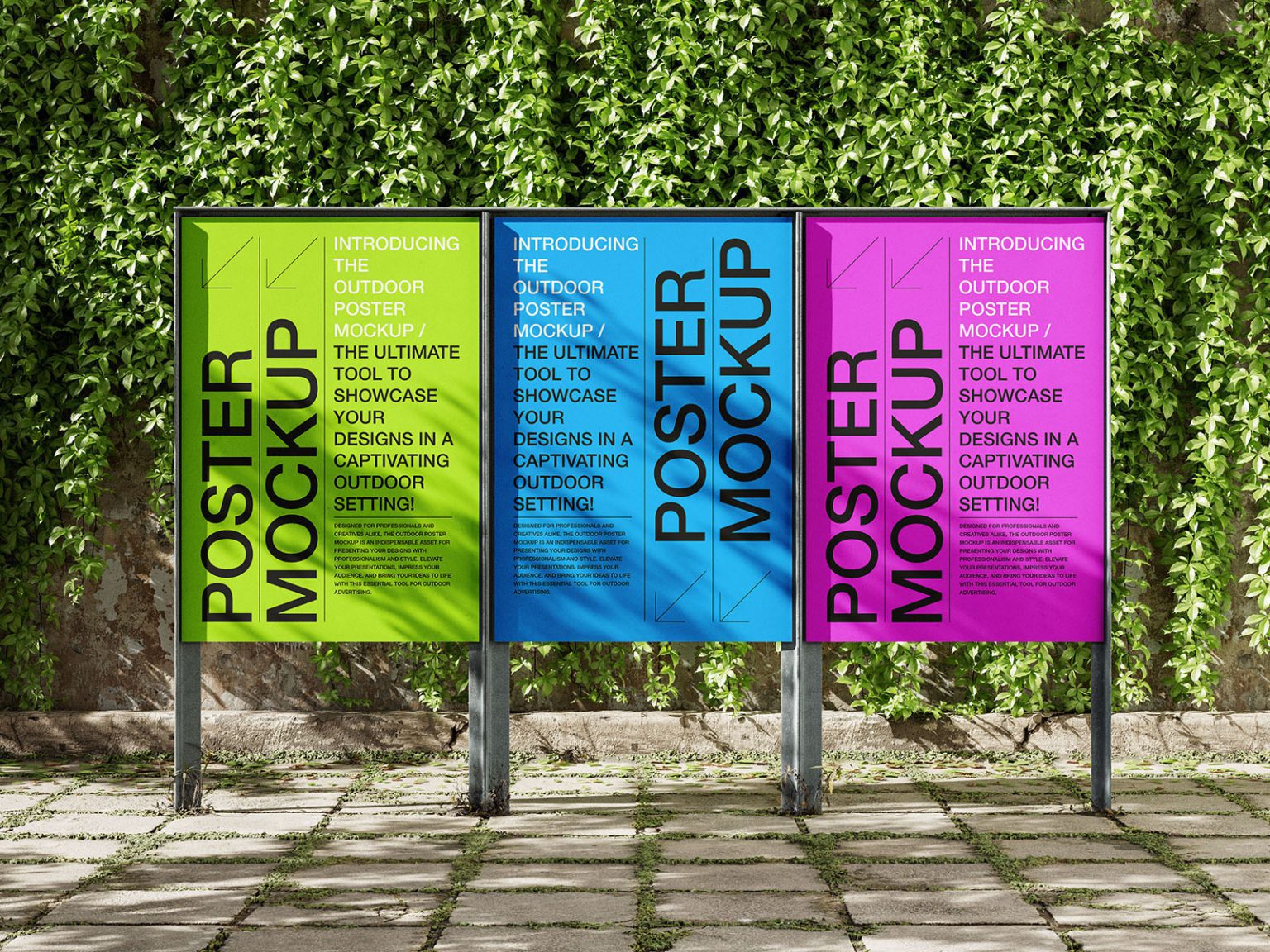 Outdoor posters mockup - Instant Download