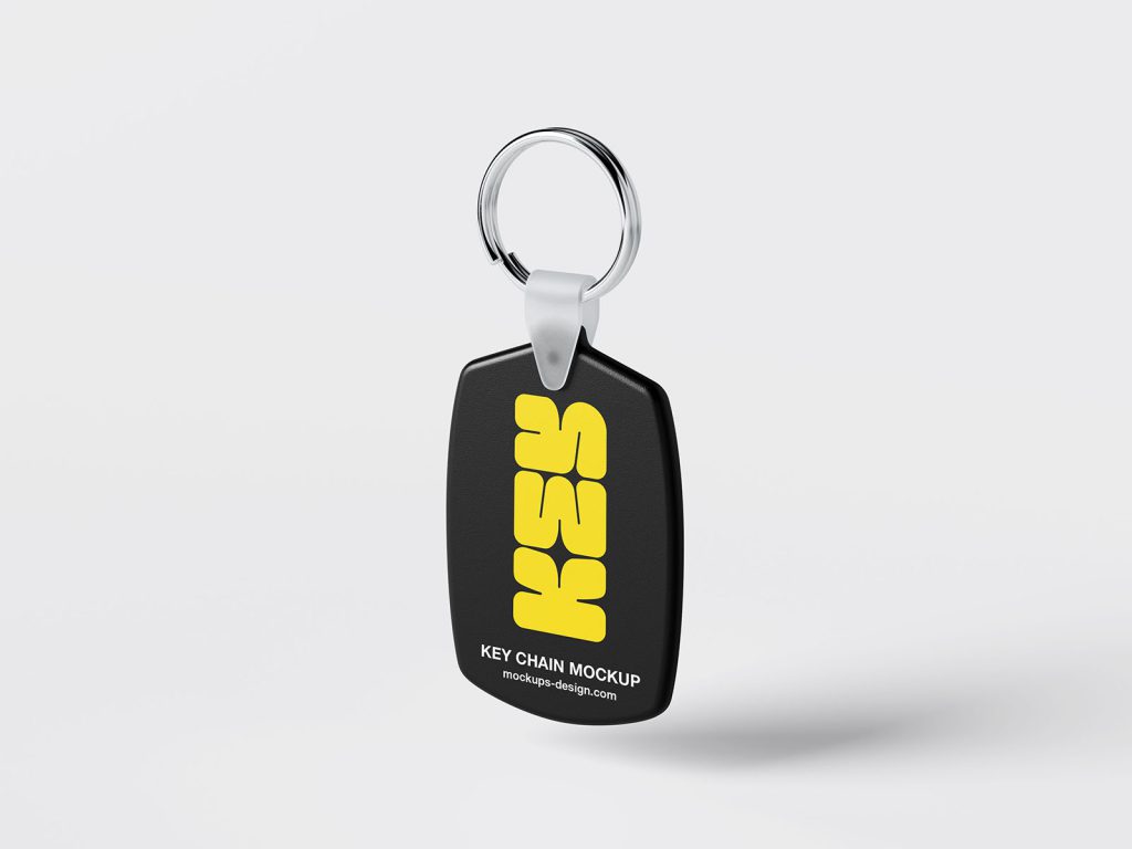 Plastic key chain mockup - Mockups Design