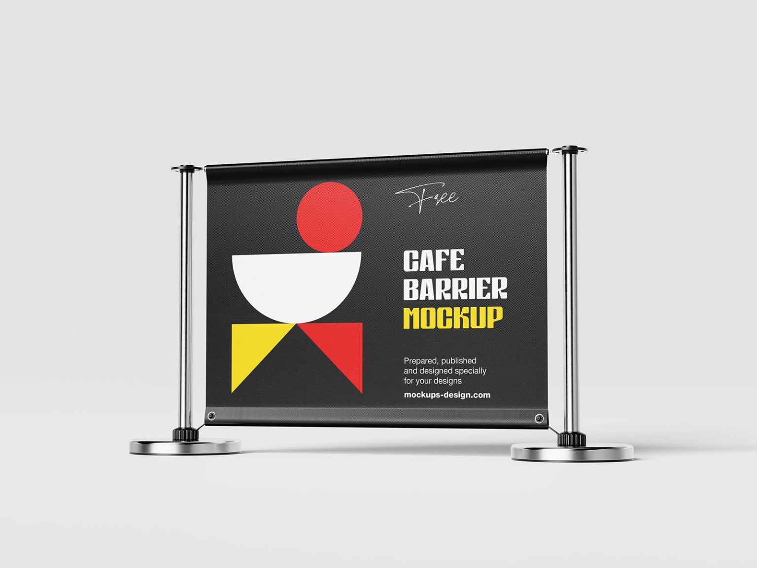 Cafe barrier mockup - Instant Download