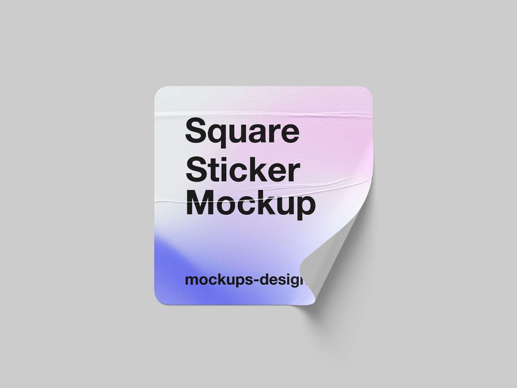 Sticker mockups collection - square - Mockups Design