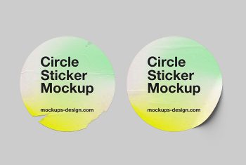 Sticker and label mockups - Mockups Design