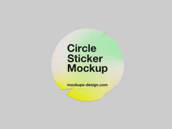Sticker mockups collection - circle - Mockups Design