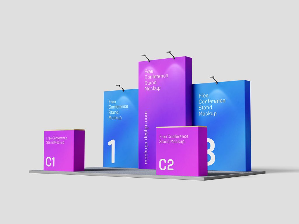 Conference display stand mockup - Mockups Design
