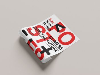 Curved poster mockup - Instant Download