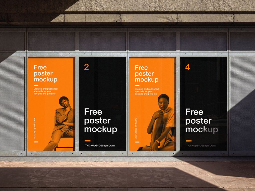 Advertisement wall mockup - Instant Download