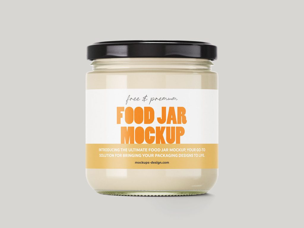 Food jar mockup - Mockups Design