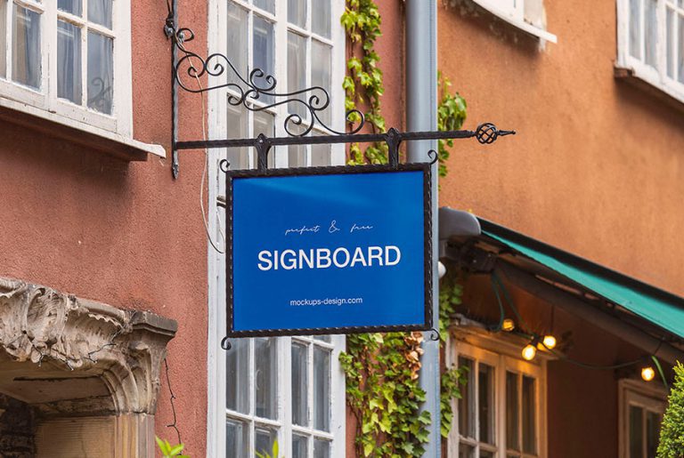Modern signboard mockup - Instant Download