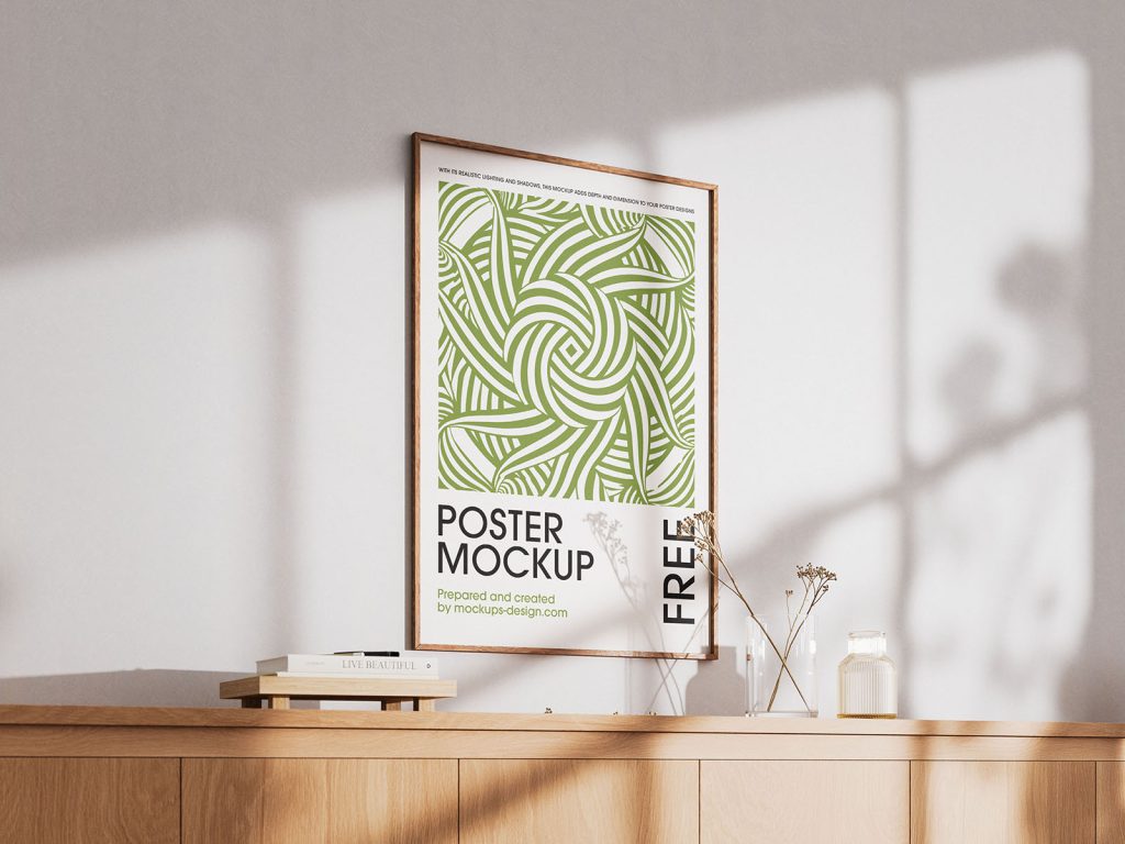 Elegant free poster mockup - Instant Download