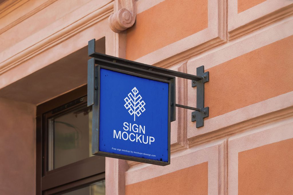 Hanging sign mockup - Mockups Design