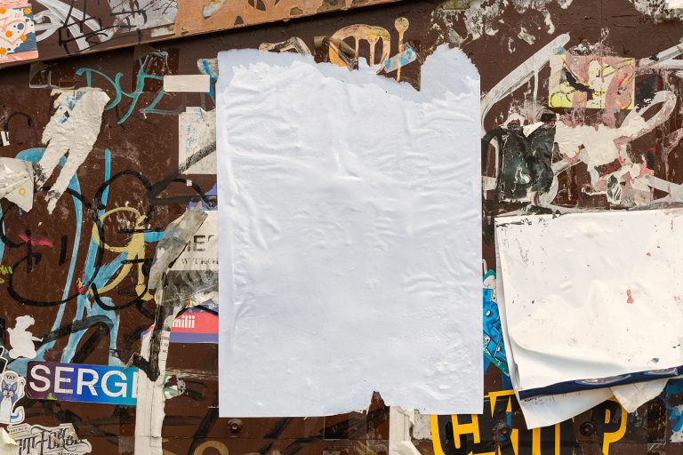 Torn A3 poster mockup - Mockups Design