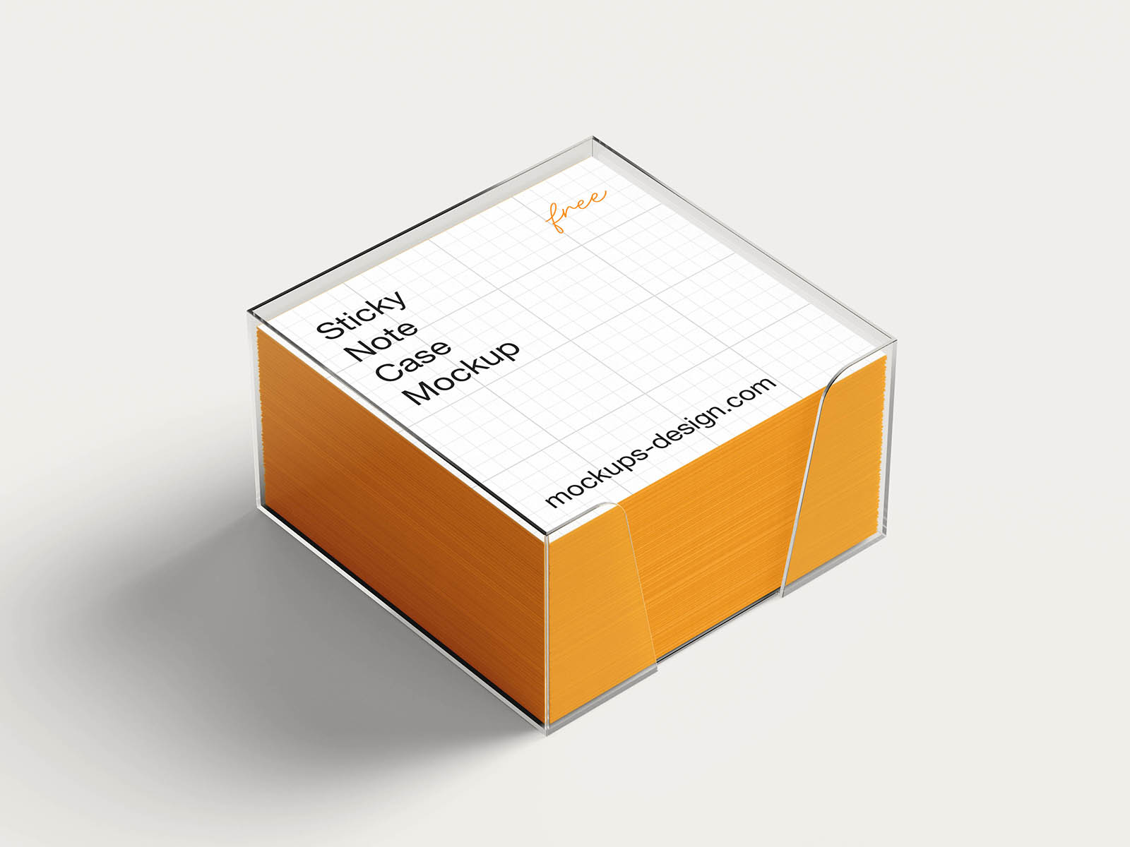 Clean sticky note case mockup - Mockups Design