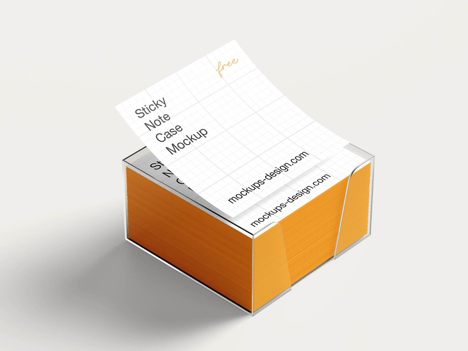 Clean sticky note case mockup - Mockups Design