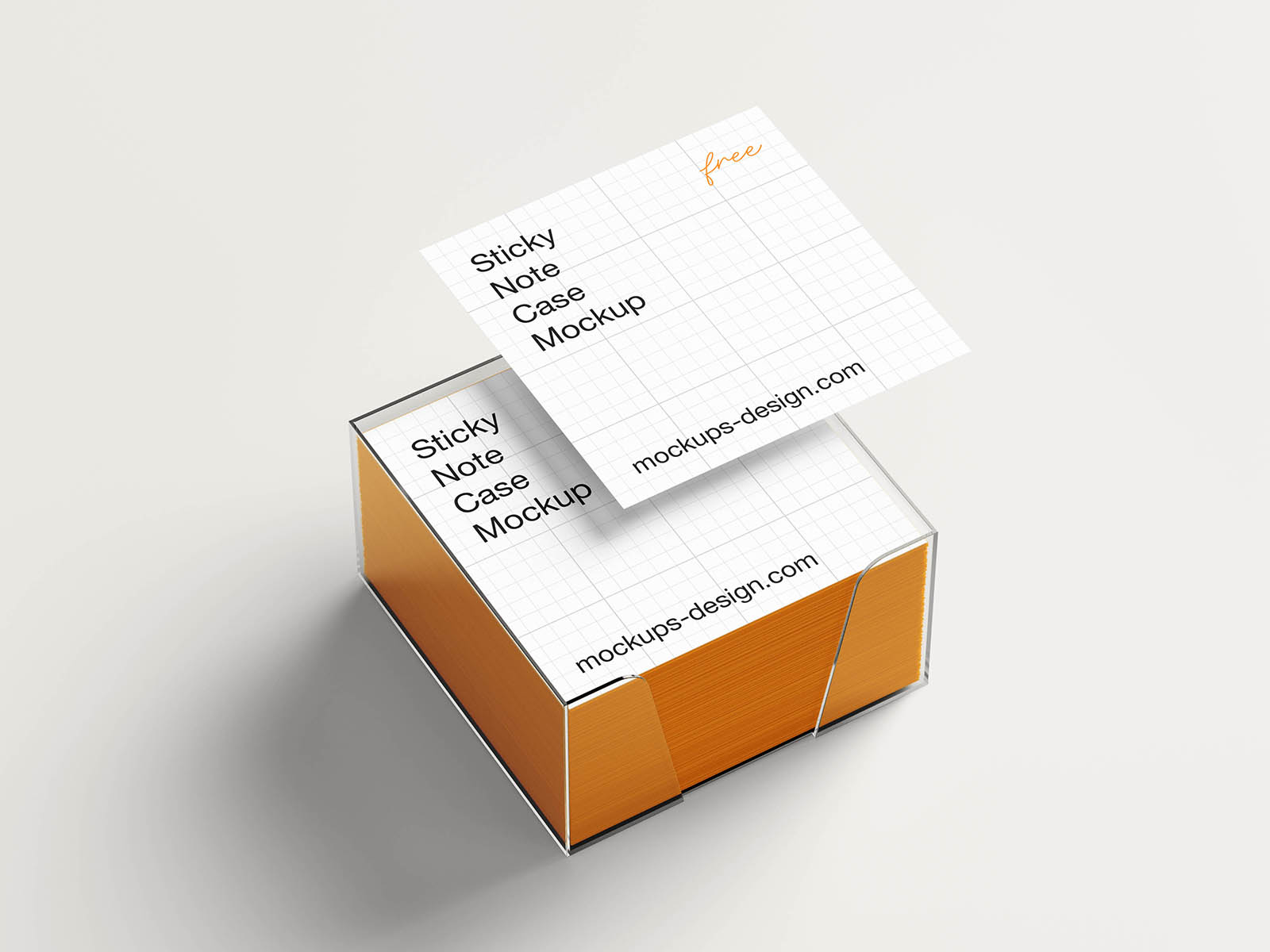Clean sticky note case mockup - Mockups Design