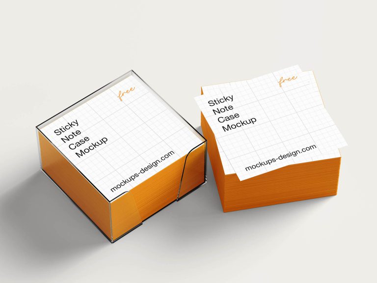 Clean sticky note case mockup - Mockups Design