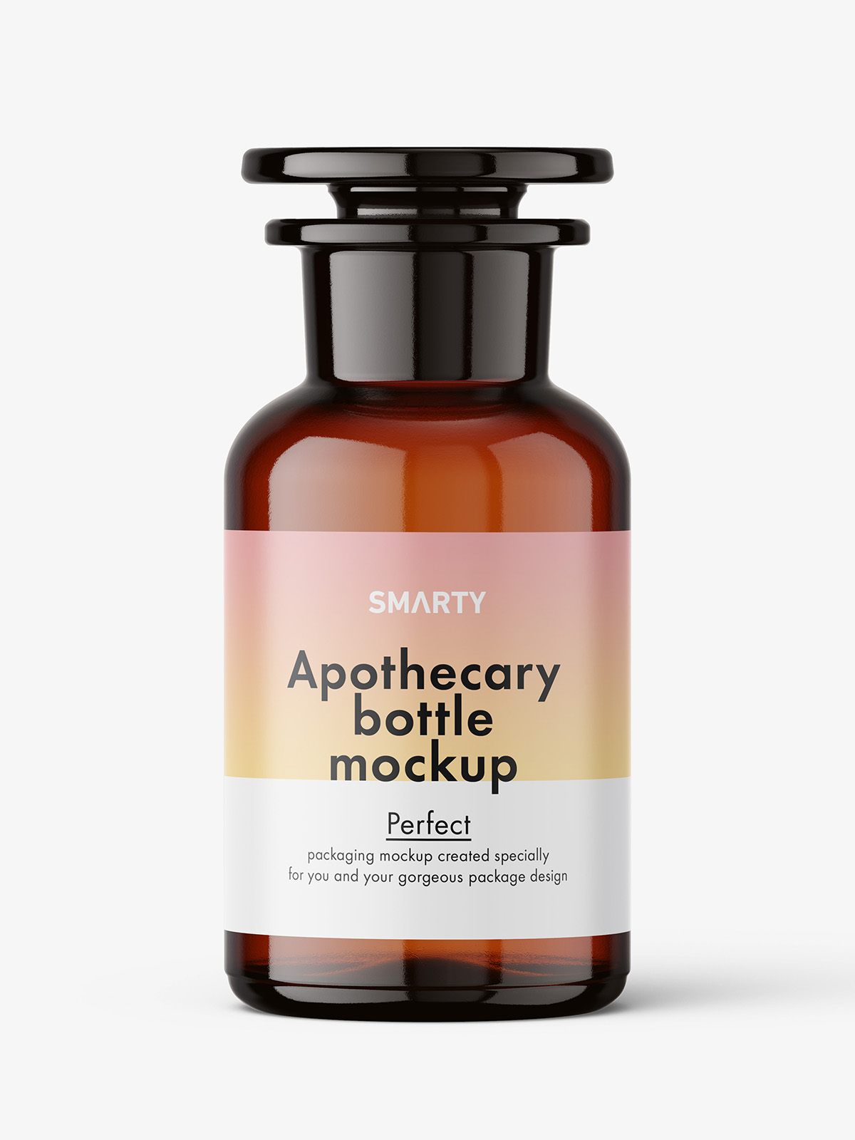 Amber apothecary bottle mockup / 250 ml - Mockups Design