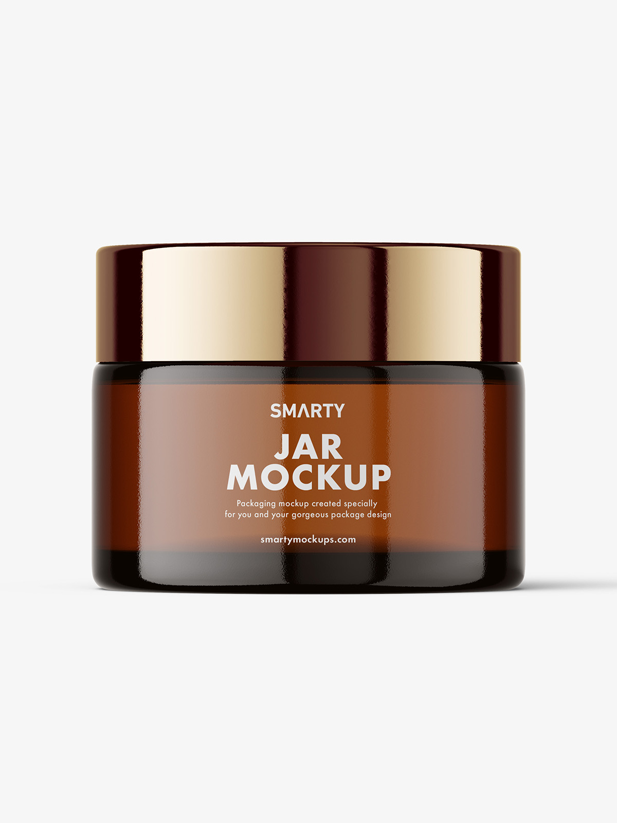 Cosmetic jar mockup / amber - Mockups Design