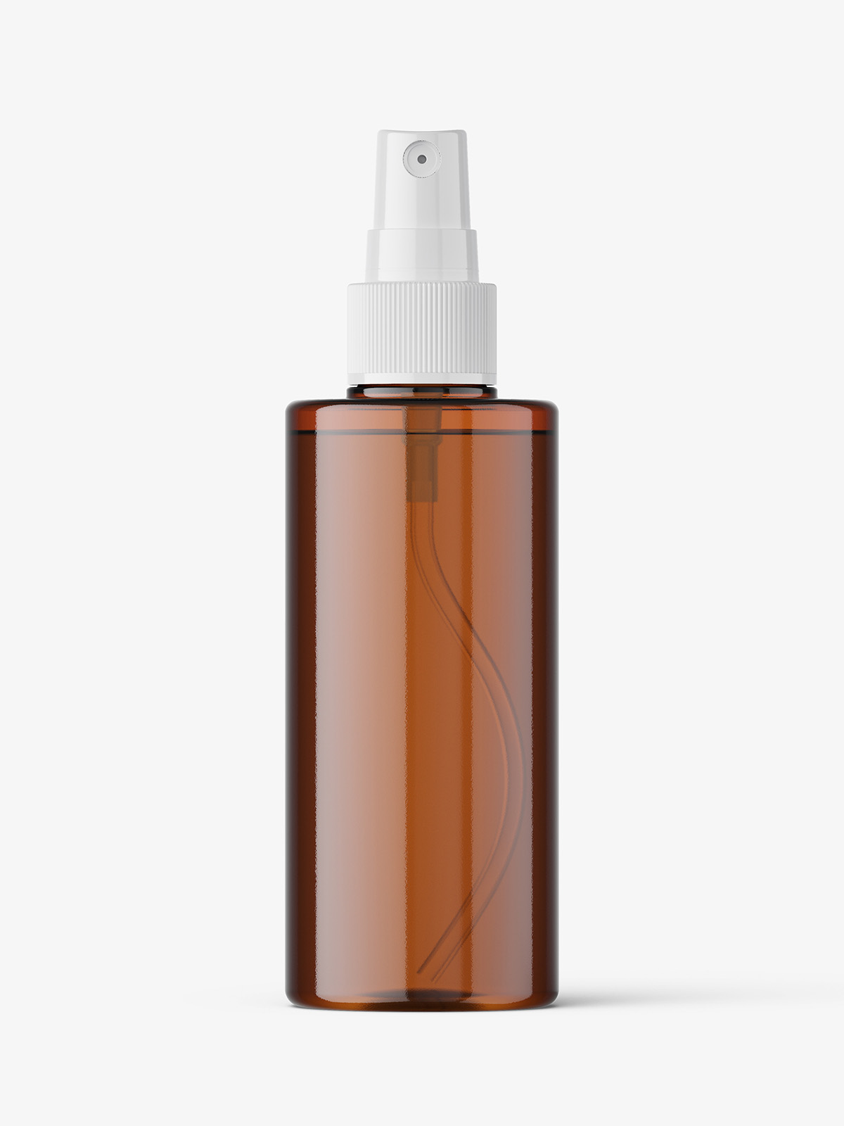 Simple bottle with mist spray mockup / amber - Mockups Design