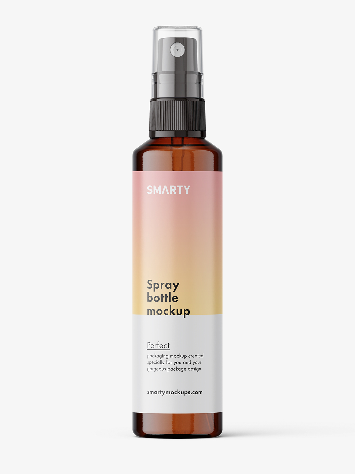 Spray bottle mockup / amber - Mockups Design