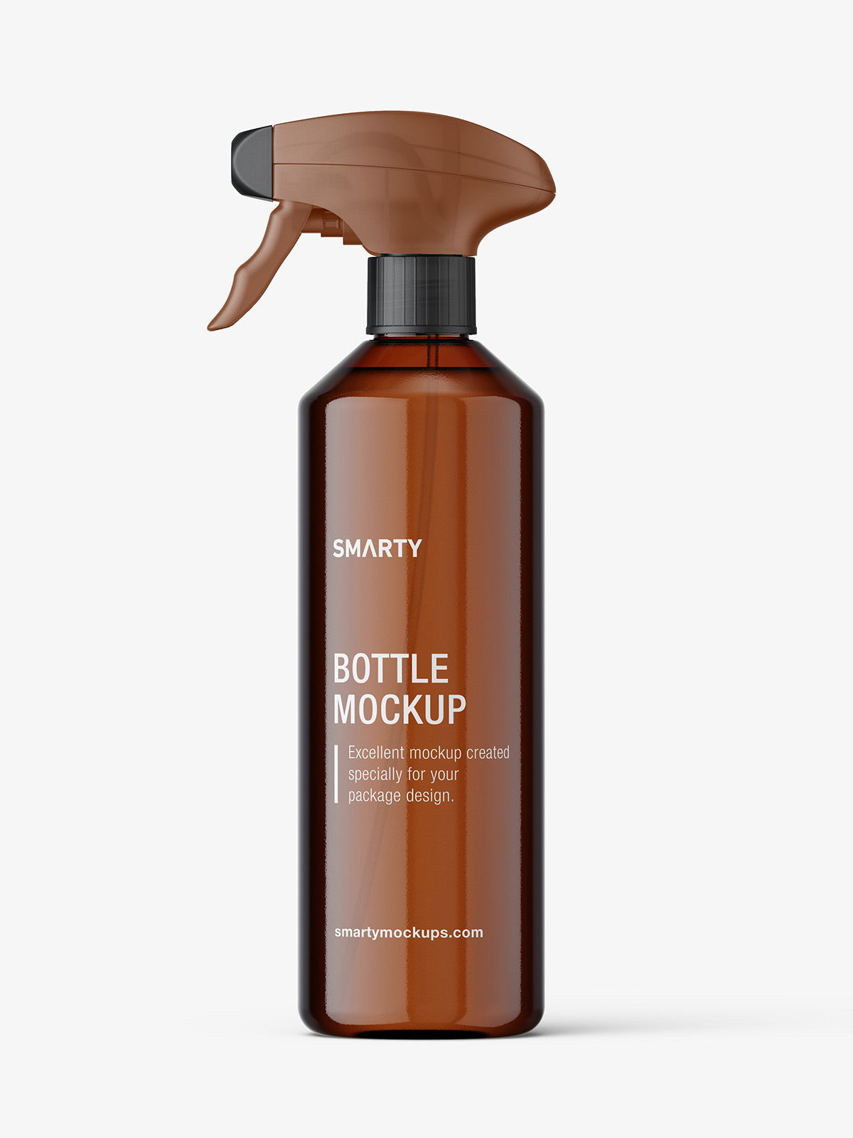 Bottle with trigger spray mockup / amber - Mockups Design