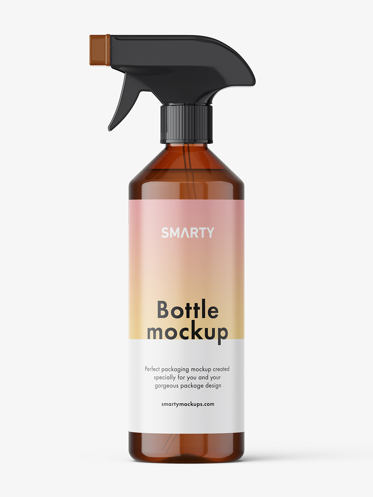 Amber trigger spray bottle mockup - Mockups Design