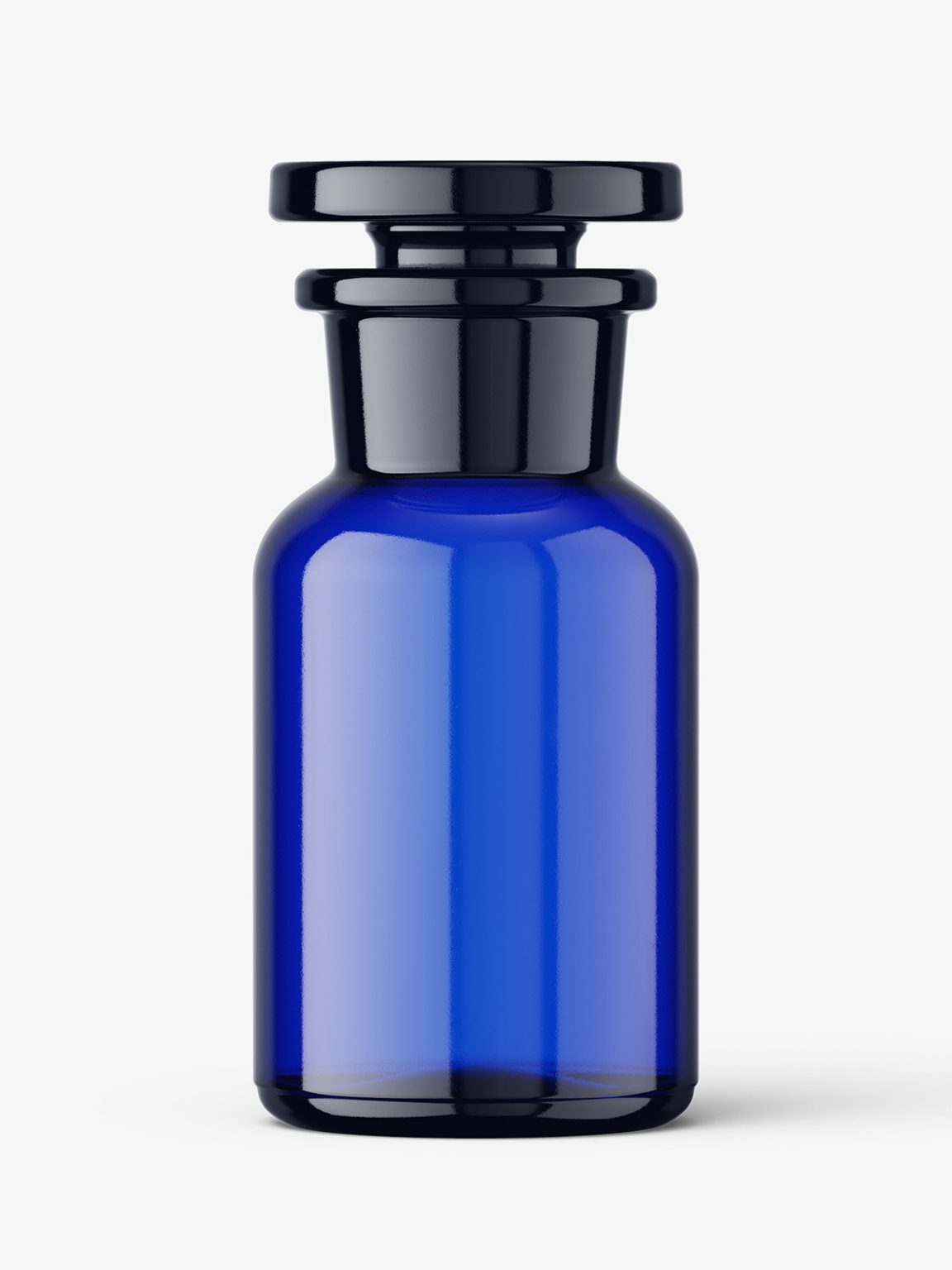 Blue apothecary bottle mockup / 100 ml - Mockups Design