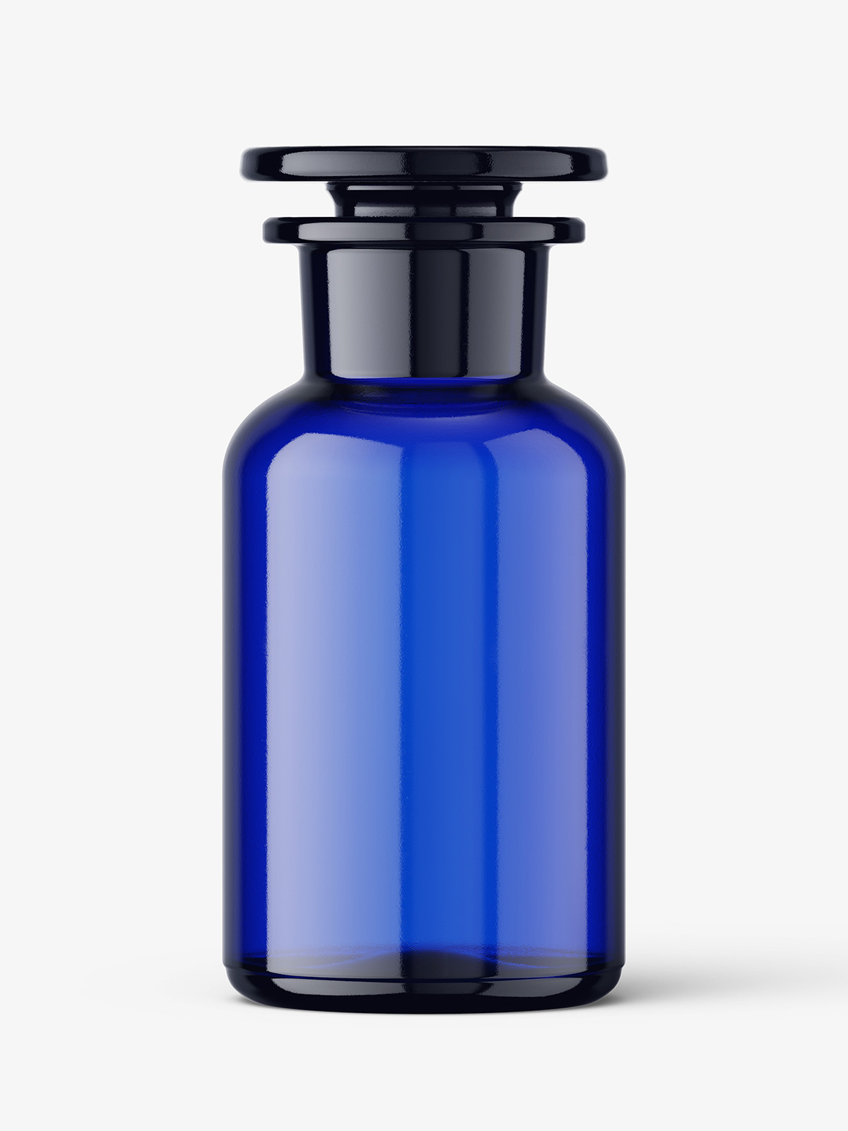 Blue apothecary bottle mockup / 250 ml - Mockups Design