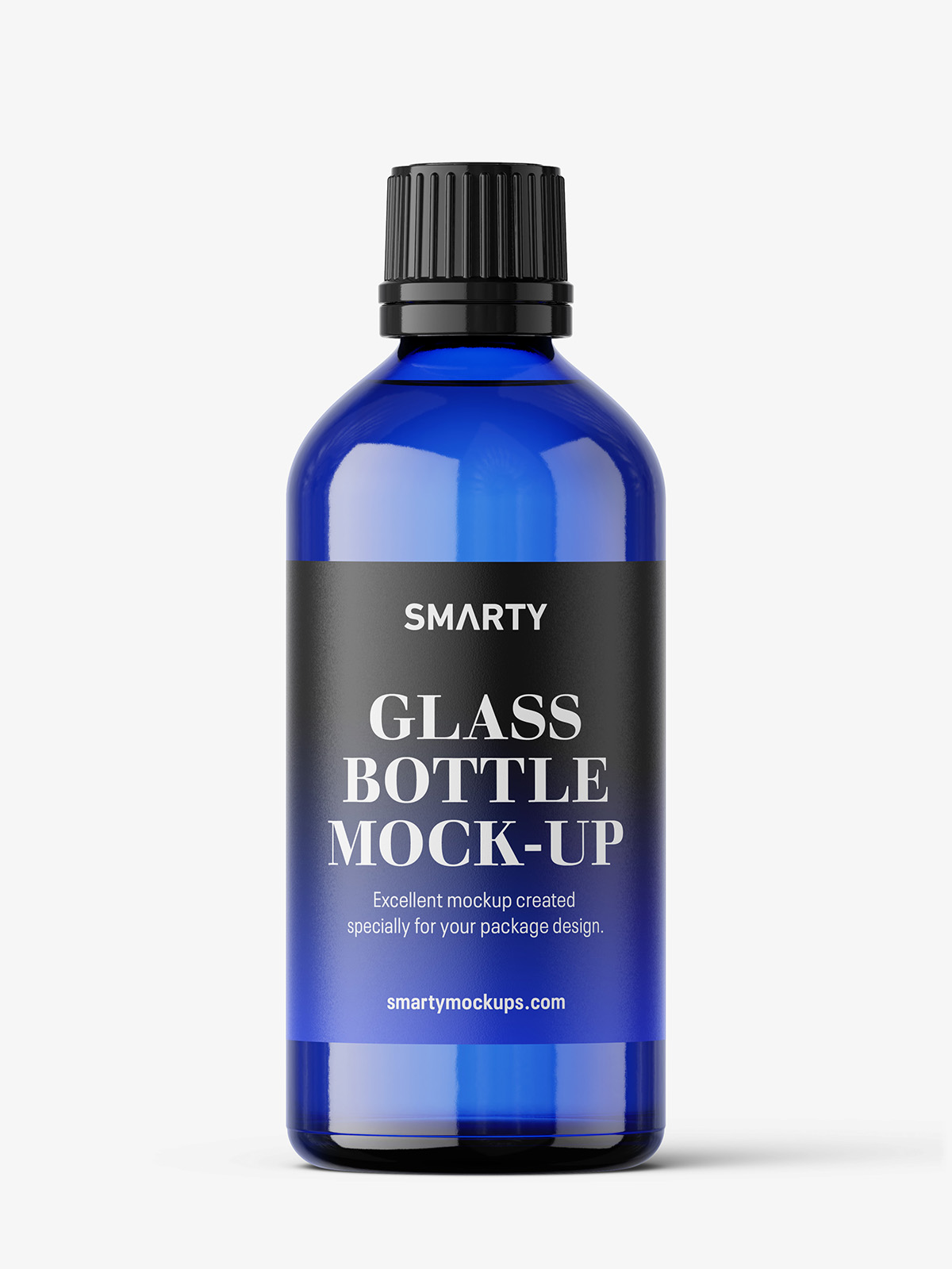 Blue bottle mockup / 100 ml - Mockups Design