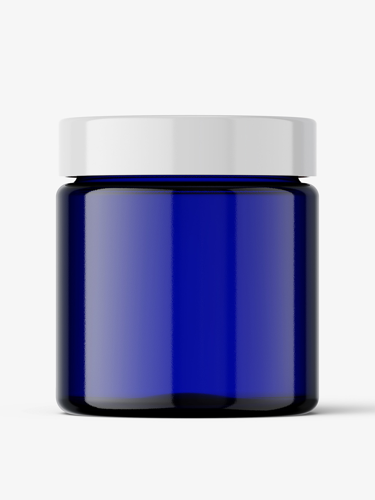 Blue glass jar mockup - Mockups Design