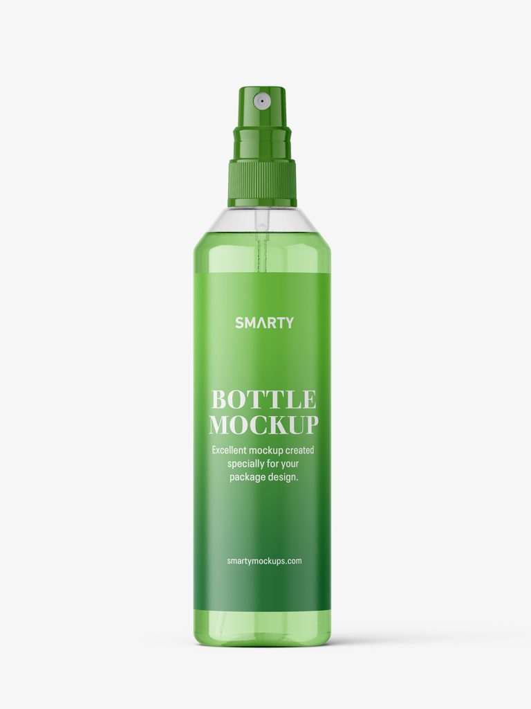 Clear spray bottle mockup - Mockups Design
