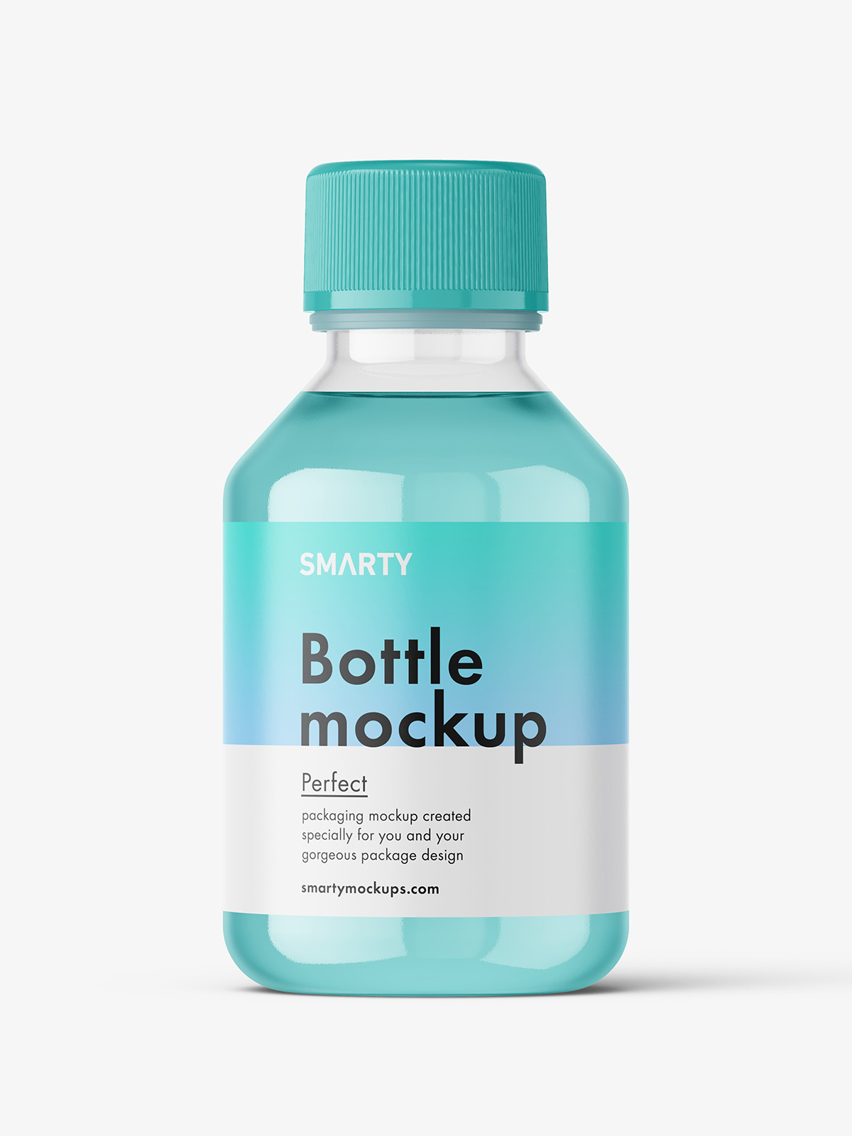 Clear syrup bottle mockup - Mockups Design