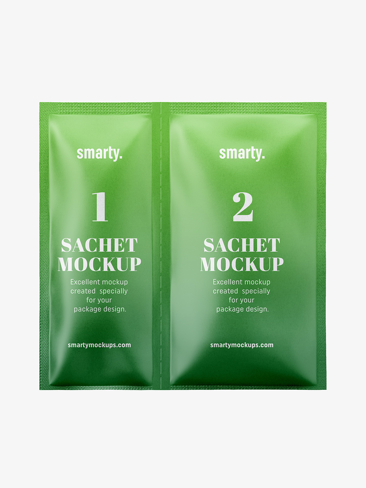 Double sachet mockup / matt - Mockups Design