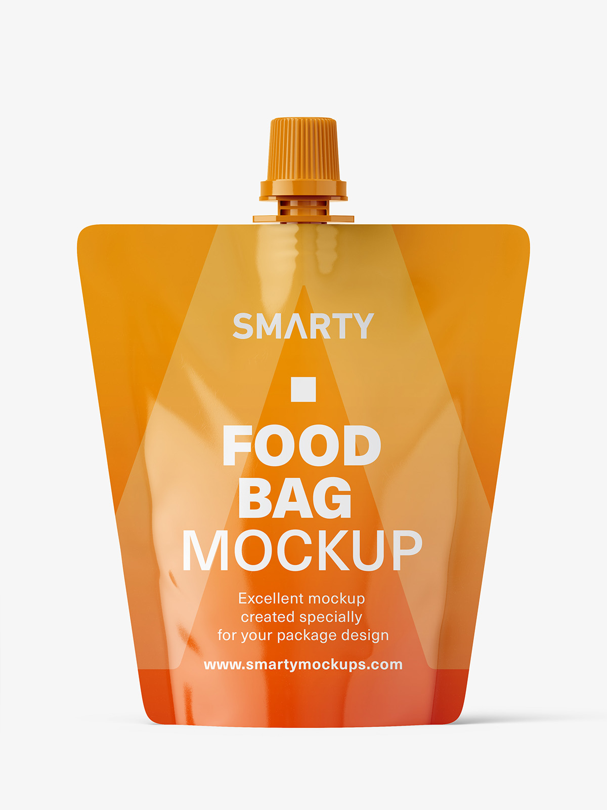 Free glossy food pouch mockup - Mockups Design