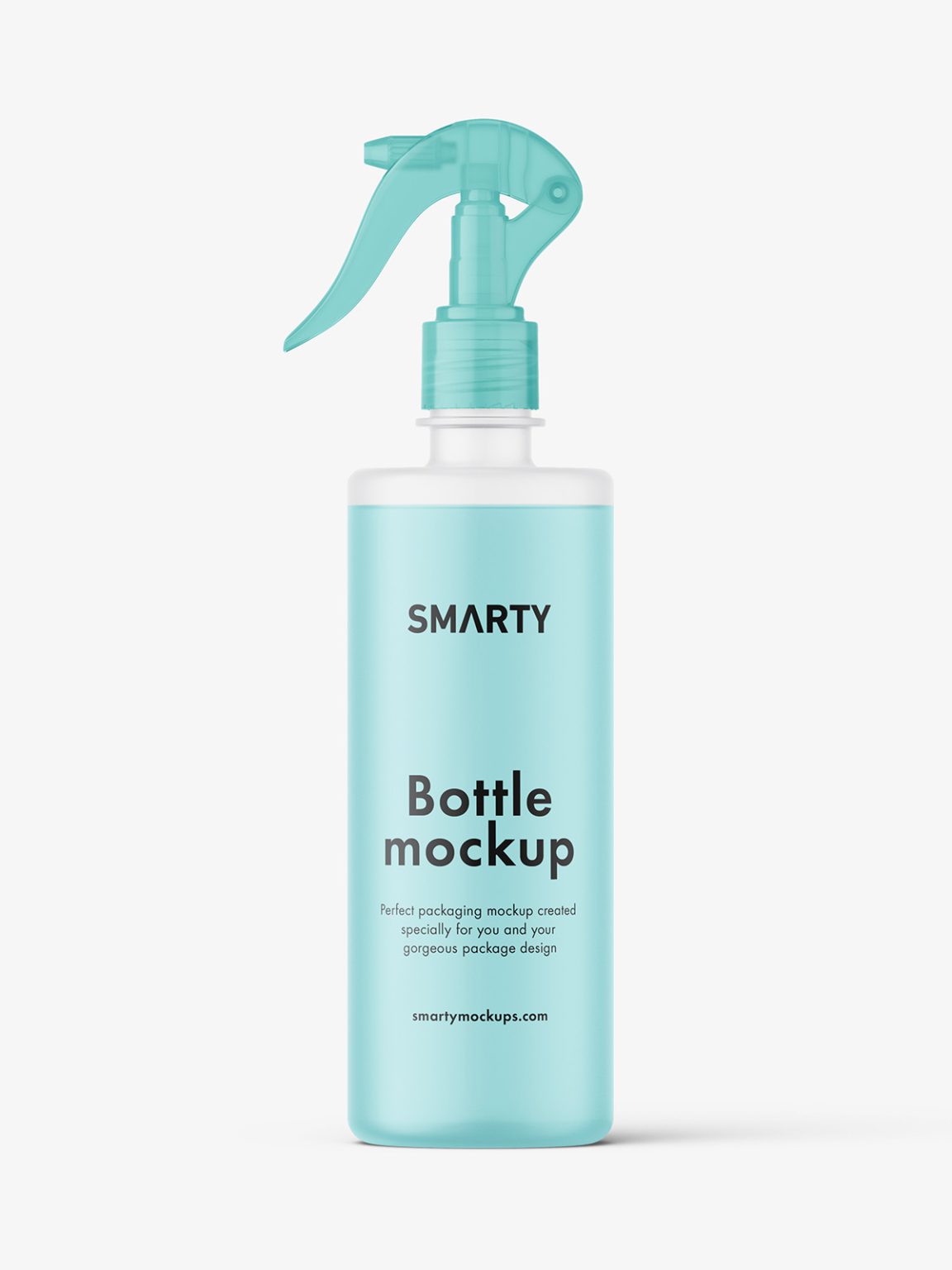 Frosted bottle with trigger spray mockup - Mockups Design