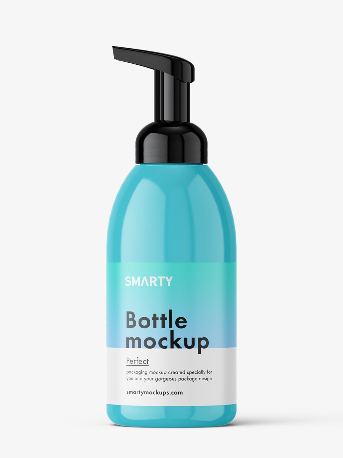 Glossy foamer bottle mockup - Mockups Design