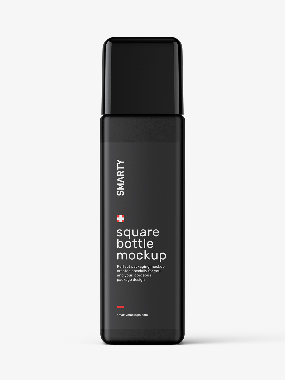 Matt square bottle mockup - Mockups Design