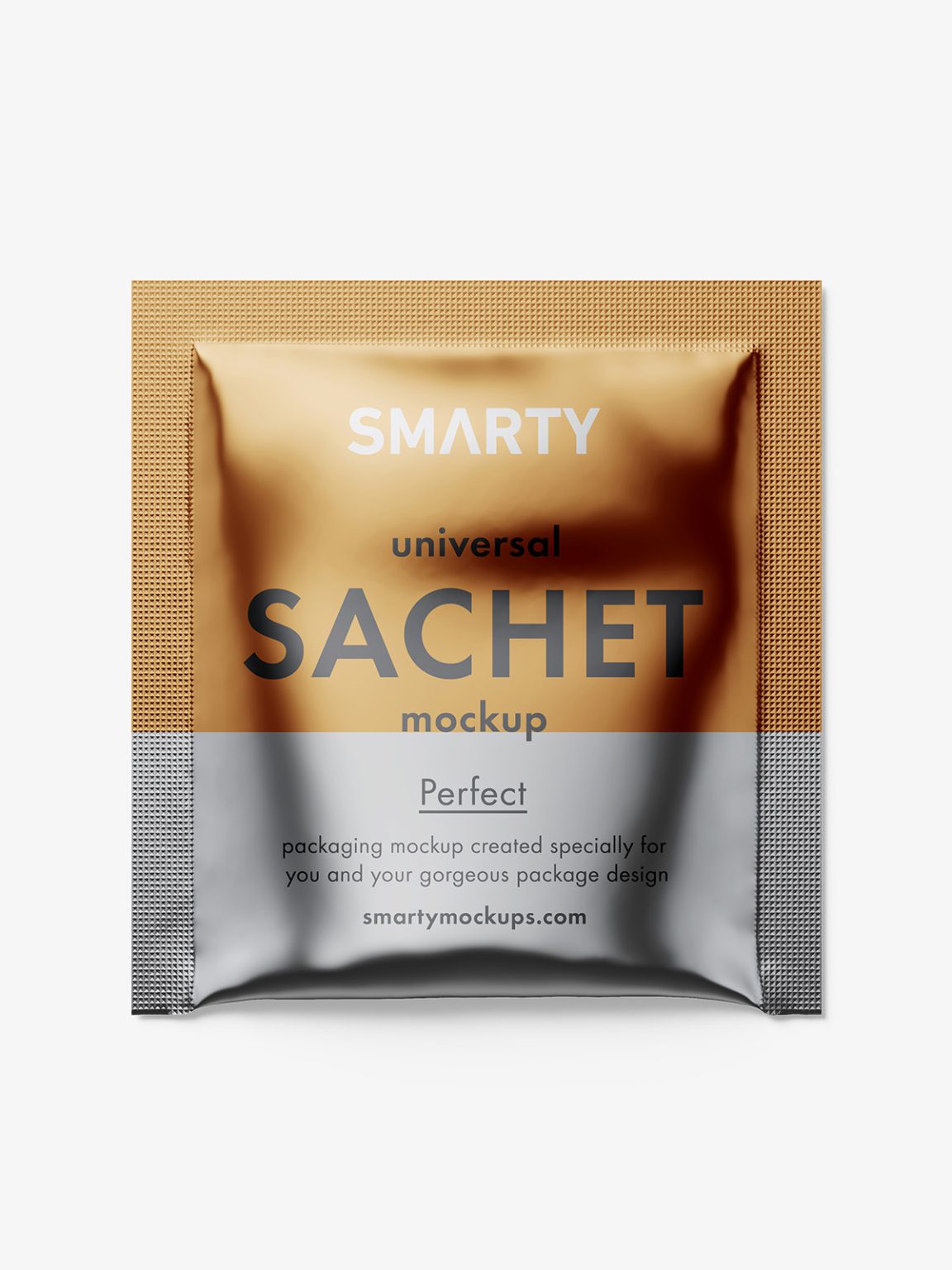 Metallic sachet mockup - Mockups Design