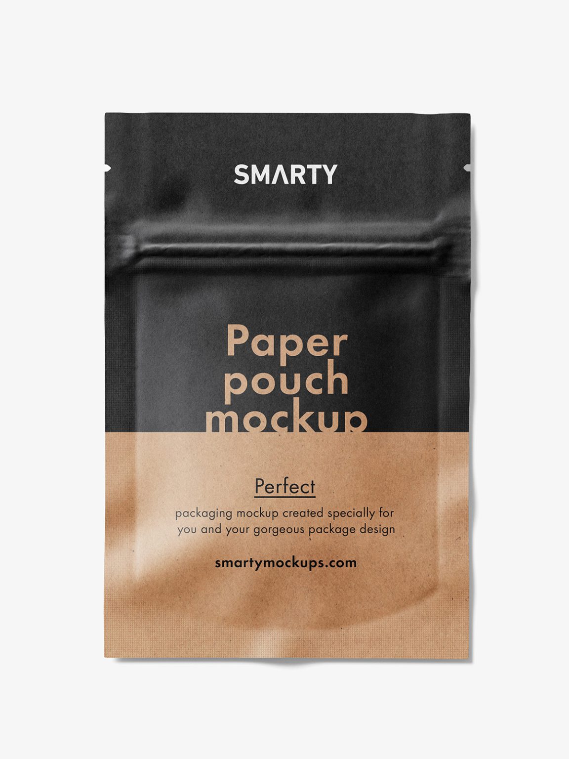 Paper zipper pouch mockup / kraft paper - Mockups Design