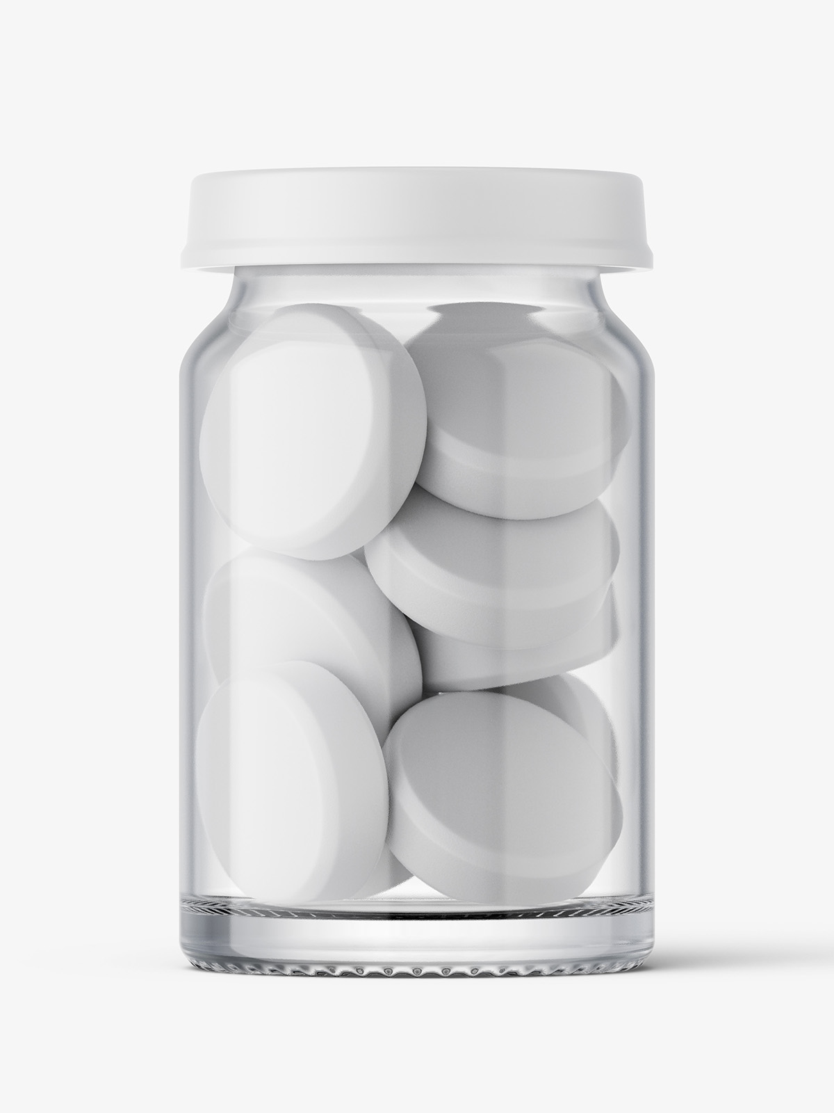 Small jar with tablets mockup - Mockups Design