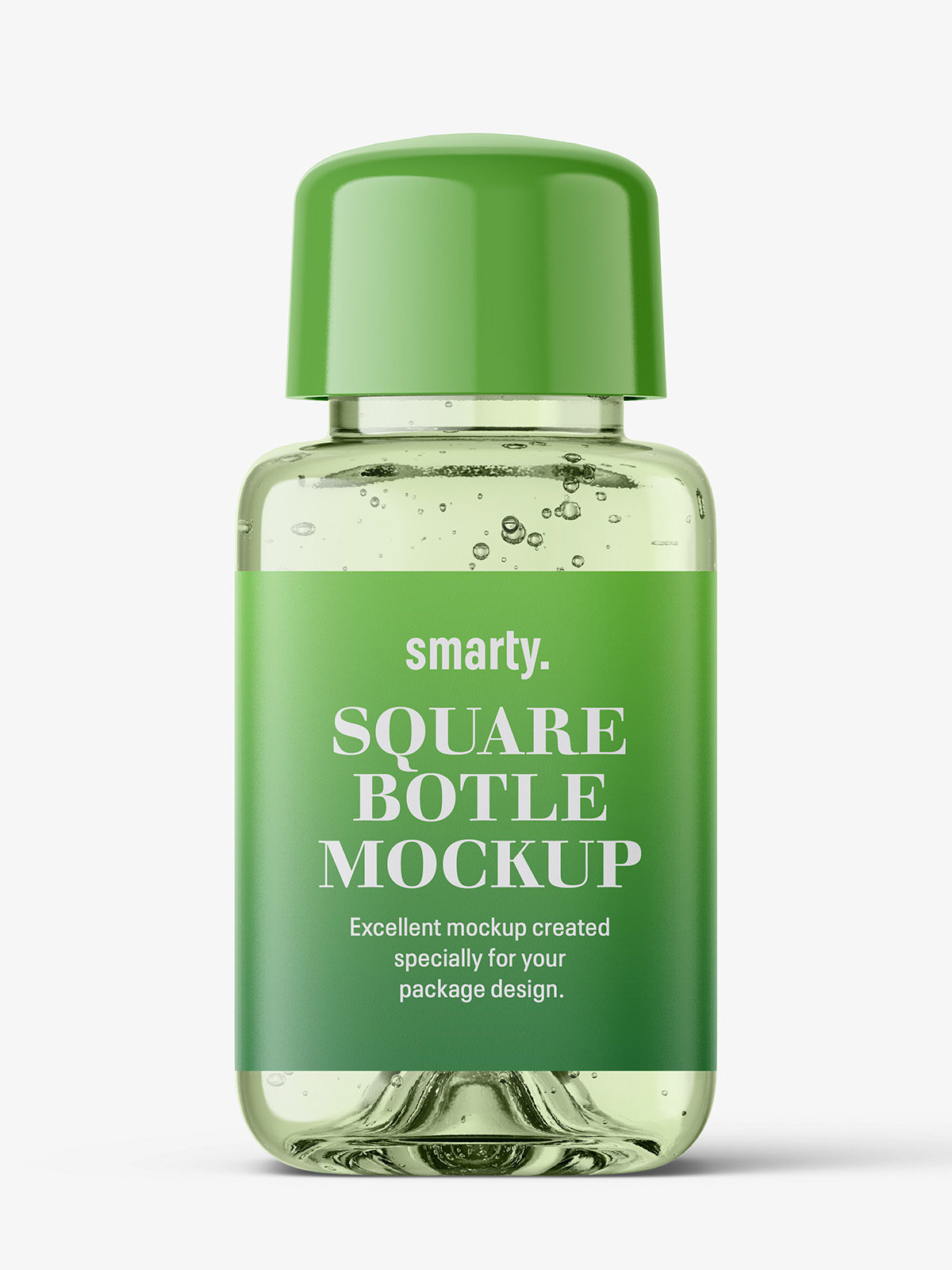 Square bottle with transparent gel mockup - Mockups Design