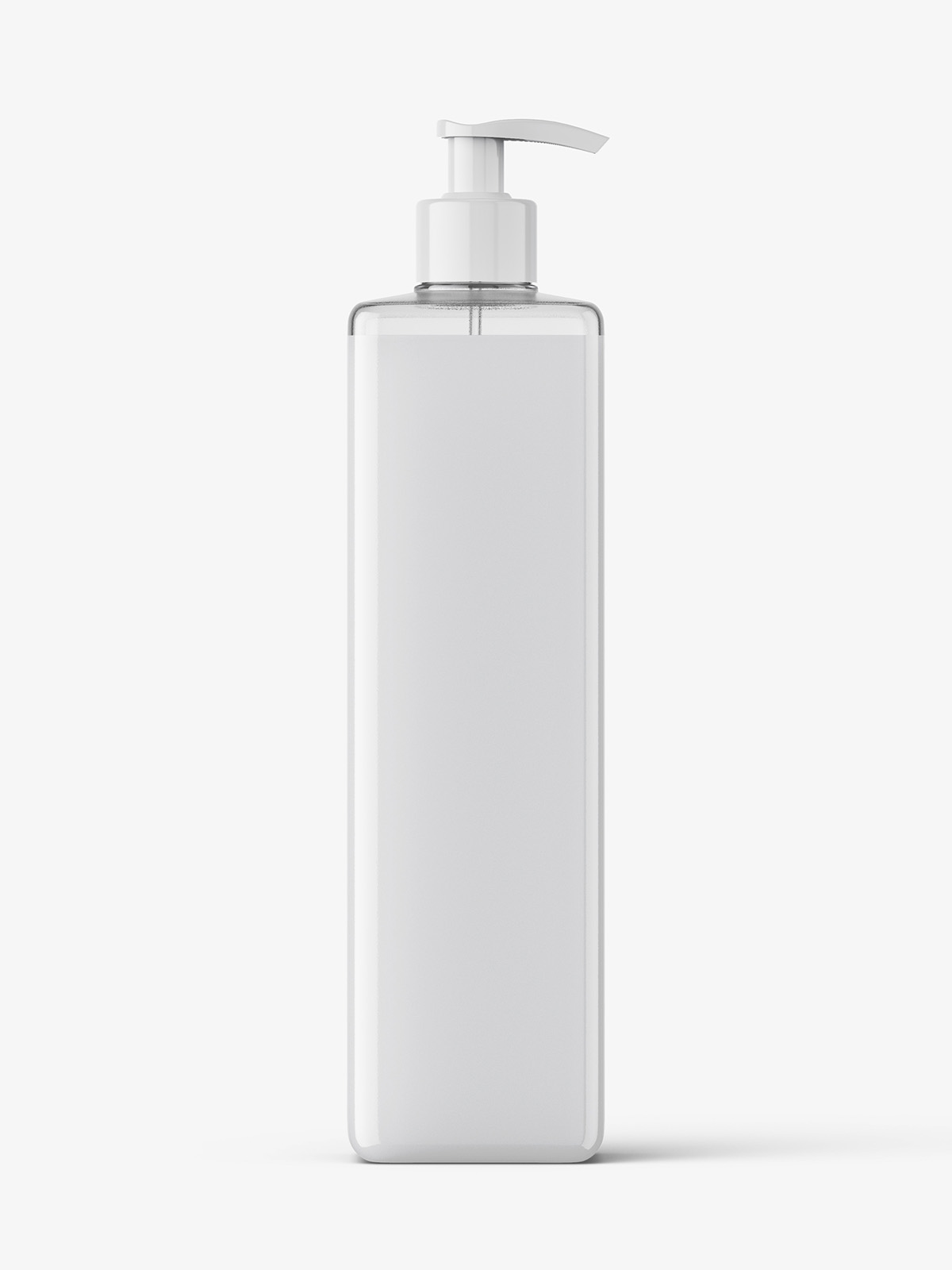 Square bottle with pump mockup / cream - Mockups Design