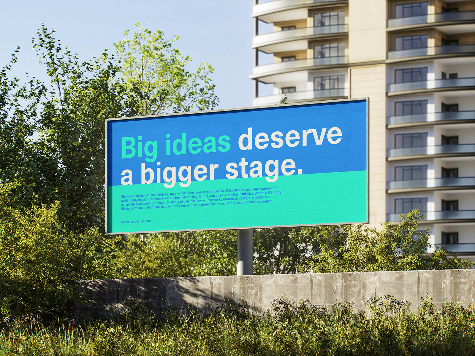 Urban landscape billboard mockup - Mockups Design