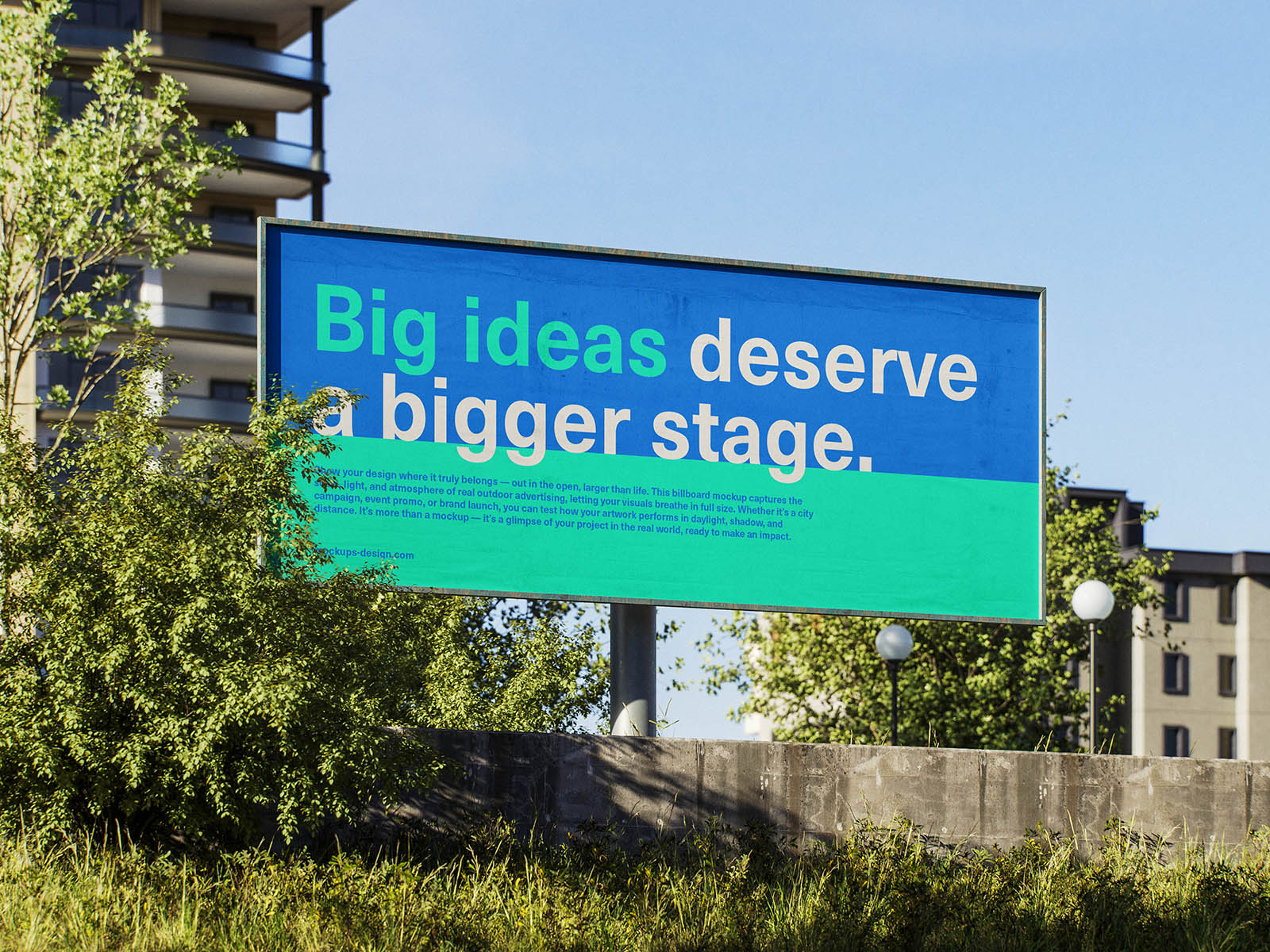 Urban landscape billboard mockup - Mockups Design