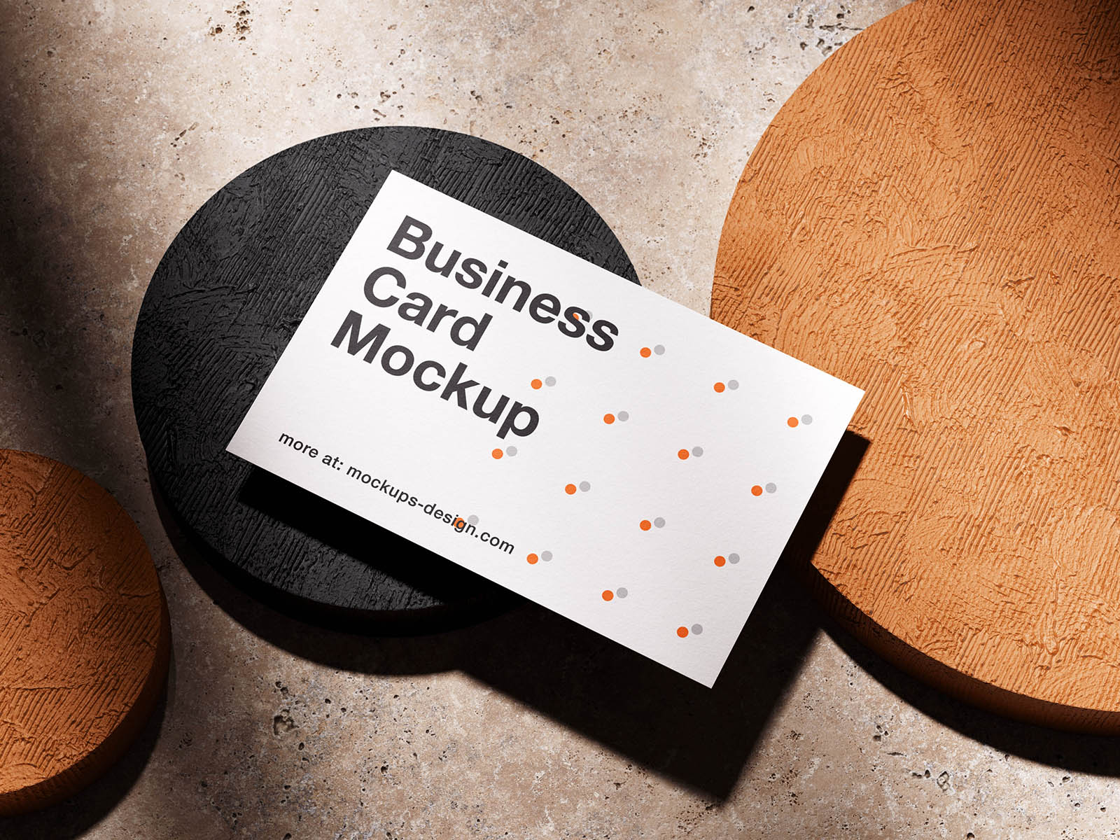 Textured studio business card mockup - Mockups Design
