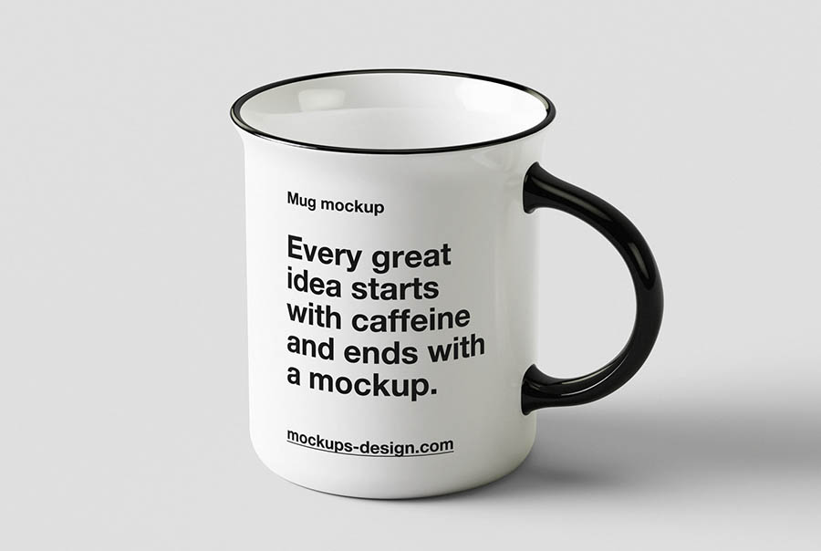 Clean enamel mug mockup - Mockups Design